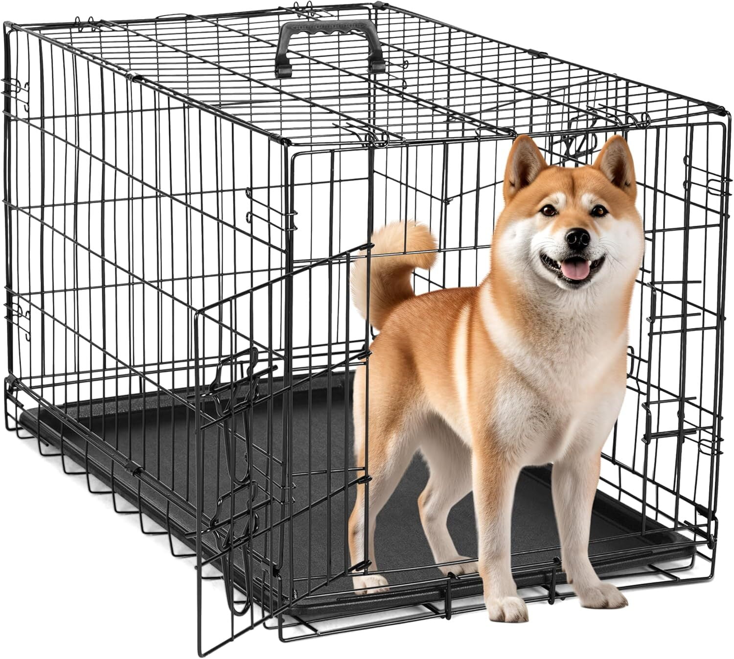 RONG-3 Iron Dog Crate – Heavy-Duty Metal Kennel with Secure Locks ...