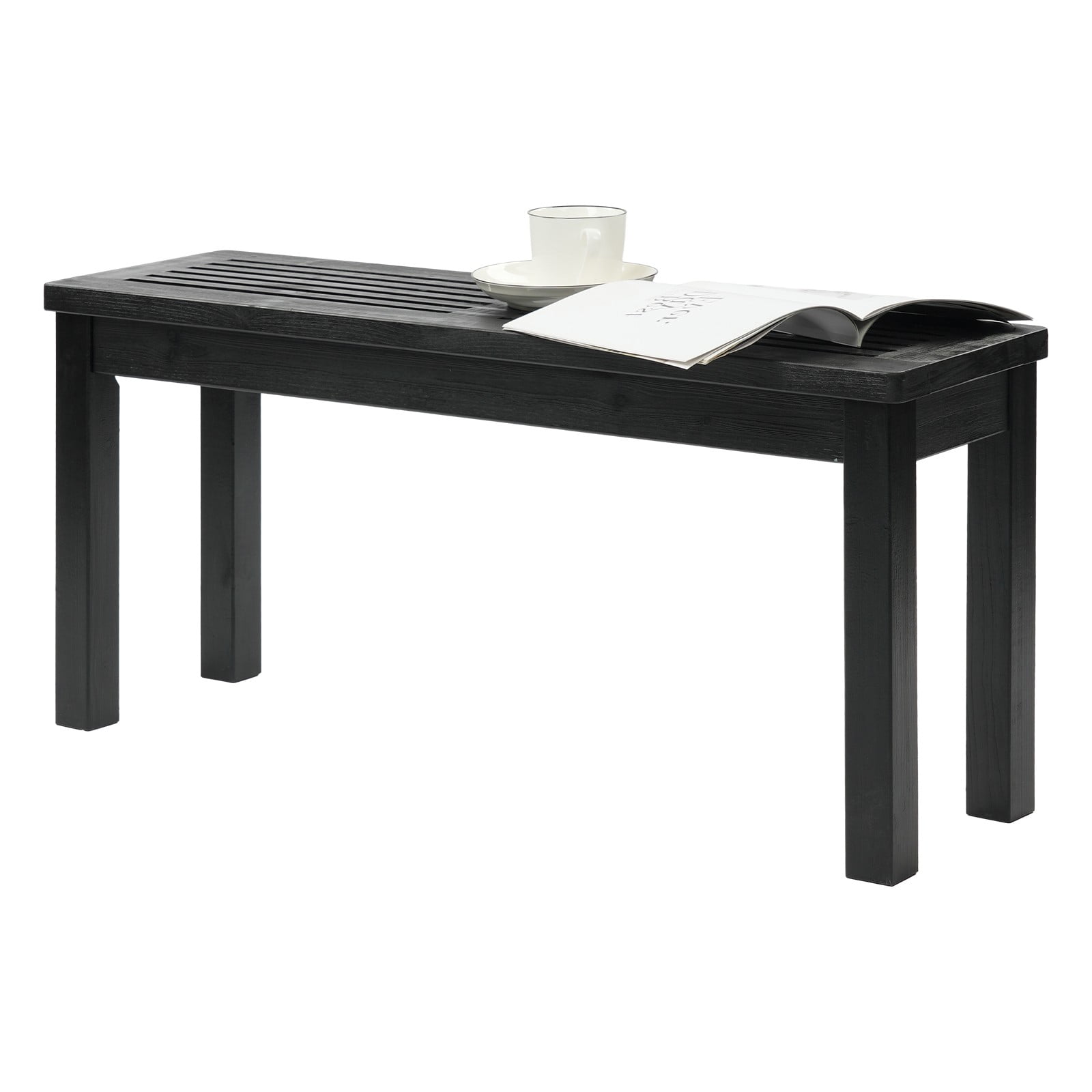 RONG-3 Outdoor Bench with Straight Legs, All-Weather 2-Person Outdoor ...