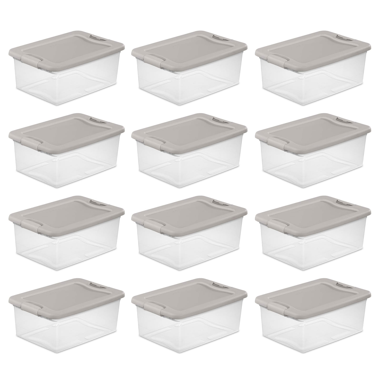 RONG-3 Plastic Stackable Storage Box with Latching Lid allowing for the ...