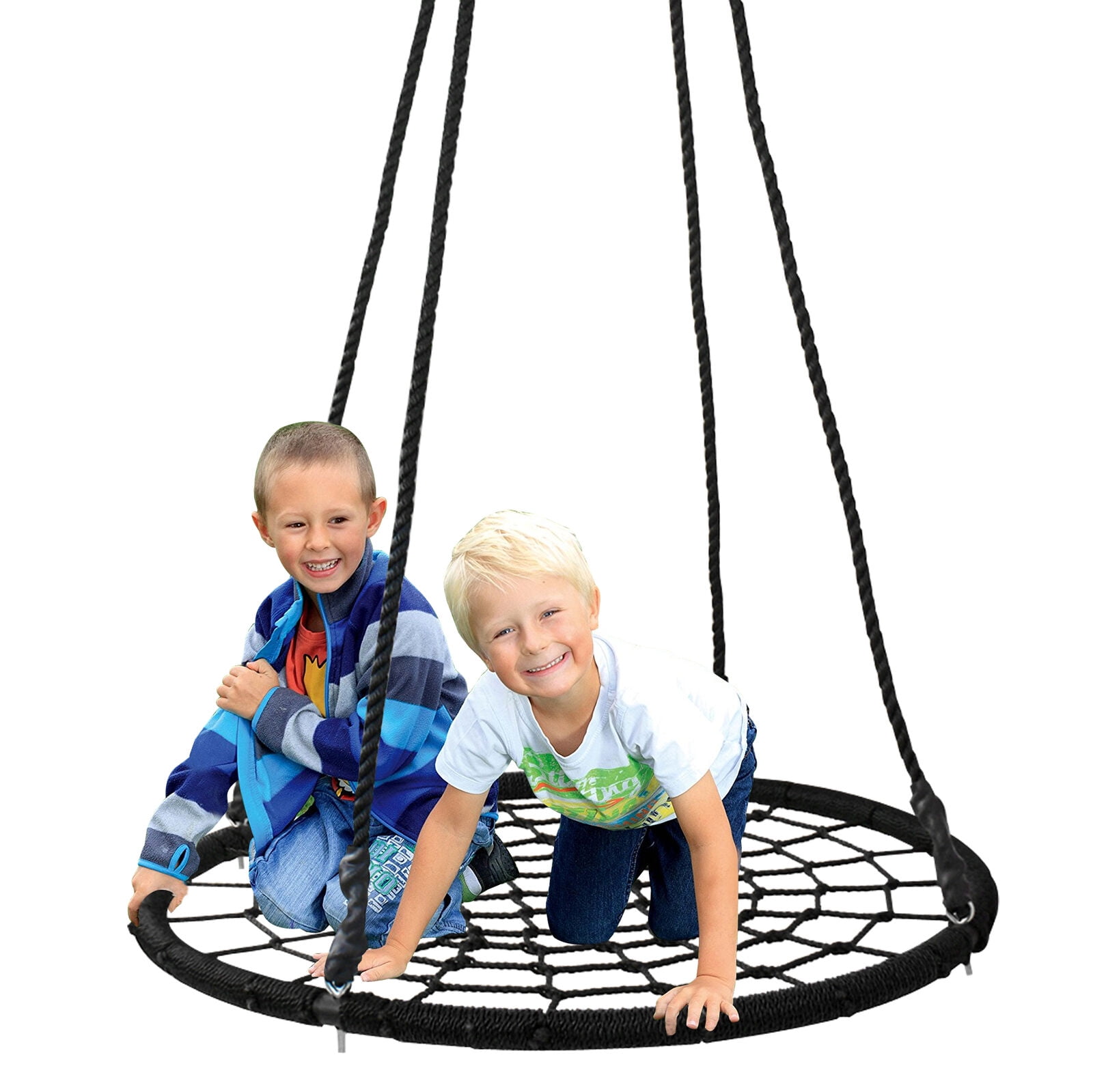 RONG-3 Spider Web Saucer Tree Swing , Outdoor Net Swing with 2 Hanging ...