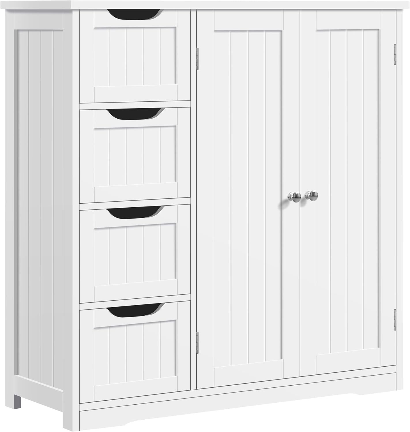 RONG-3 Wooden Bathroom Floor Cabinet, Side Storage Organizer Cabinet ...
