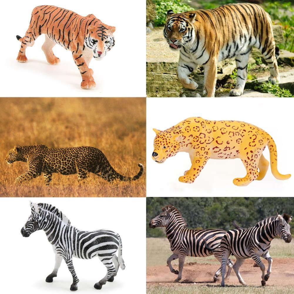 RONGJIANG Safari animals digital set, realistic jungle zoo toys ...