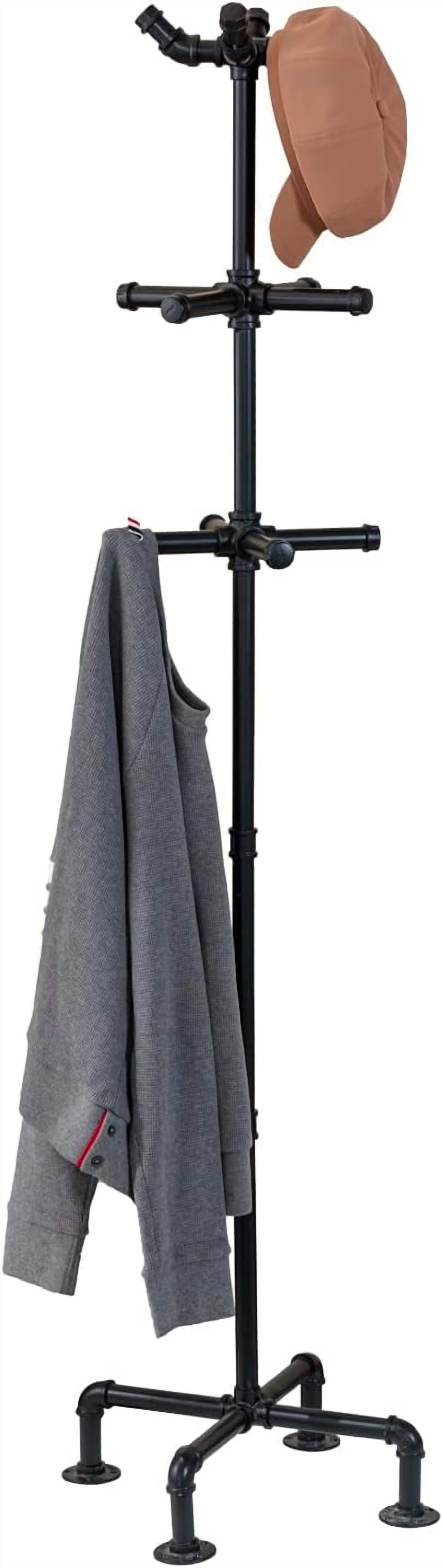RONOVIA 64 Inch Industrial Black Metal Freestanding Coat Rack Stand ...