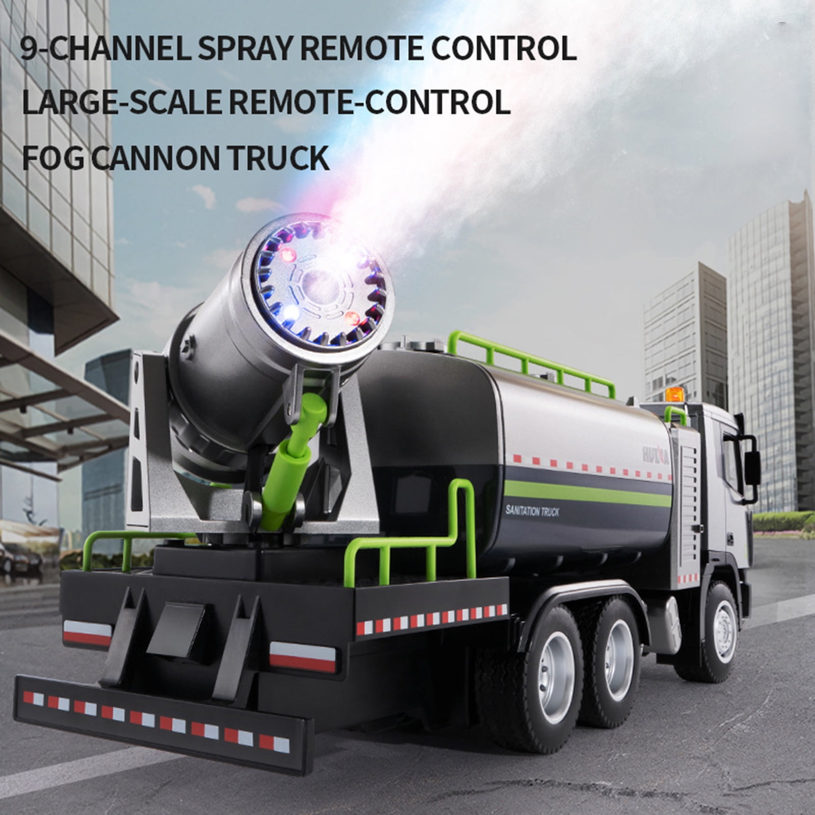 RONSHIN 1/18 RC Car 9CH Urban Dust Removal Vehicles With Spray Remote ...