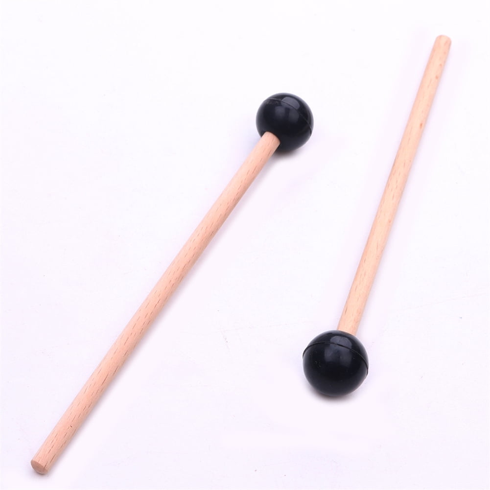 RONSHIN 1 Pair Ethereal Drum Sticks Solid Wood Handle + Soft Rubber ...
