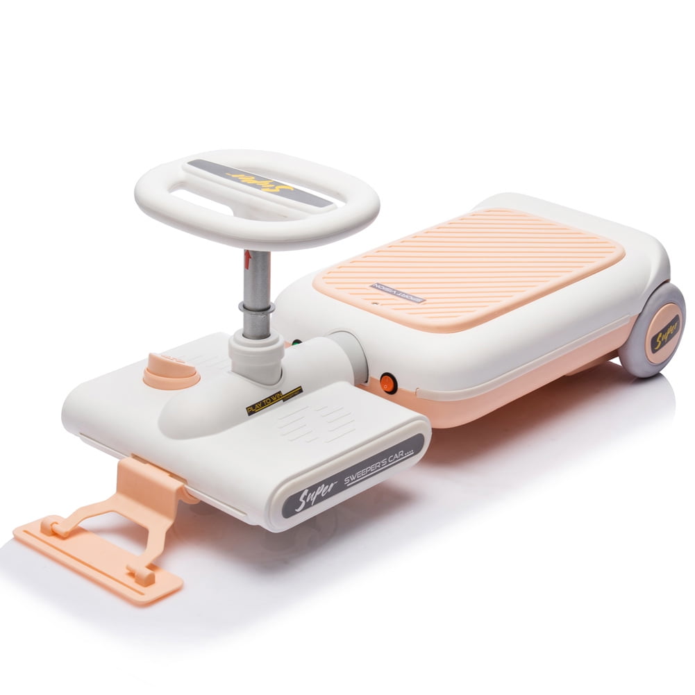 RONSHIN 12V Children's Cleaning Go-Kart with Music & Lights, Extendable ...