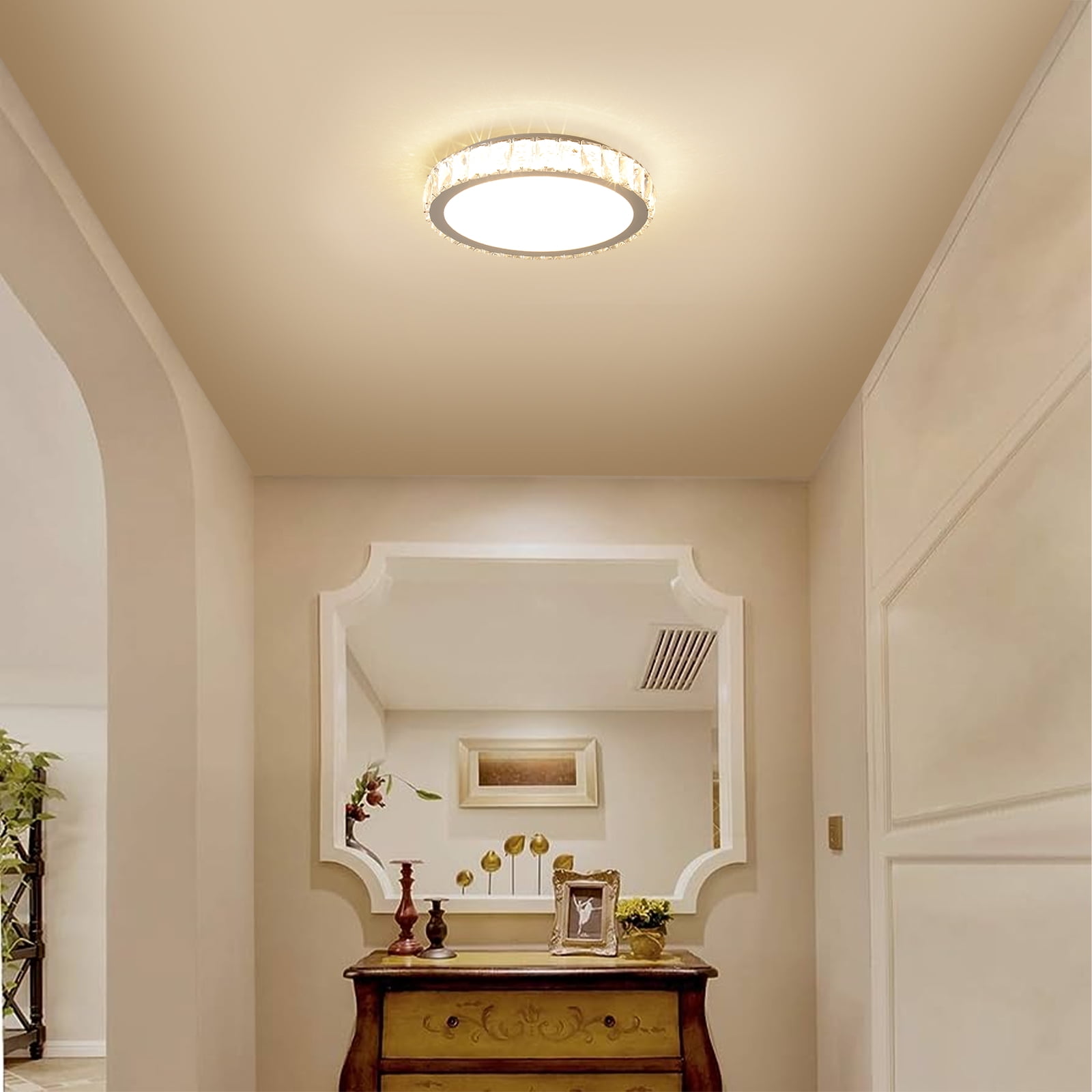 RONSHIN 14 Inch Dimmable Ceiling Light 38W 1280LM 3 Color Temperature ...