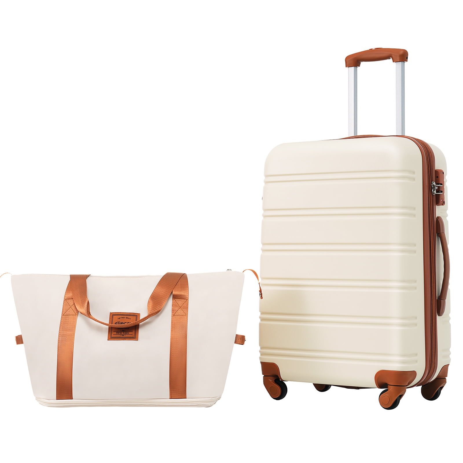 RONSHIN 2 Piece Luggage Sets 24" Hardside Suitcase with 360° Spinner ...