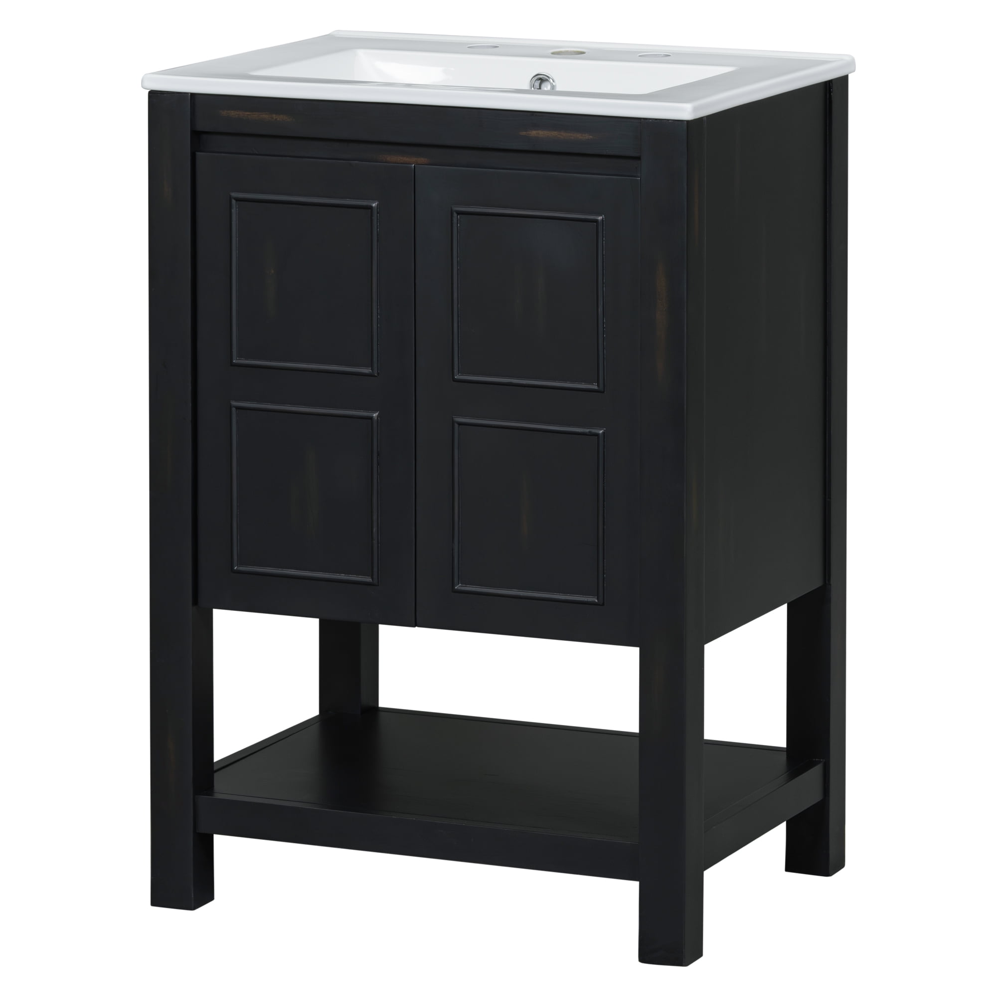 RONSHIN 24 Inch Bathroom Vanity with Ceramic Sink Set Combo,Vintage ...