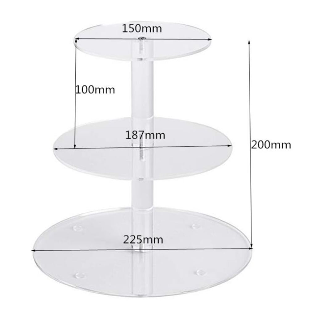 RONSHIN 3-6 Tier Detachable Cake Stand Tier Acrylic Cupcake Display ...