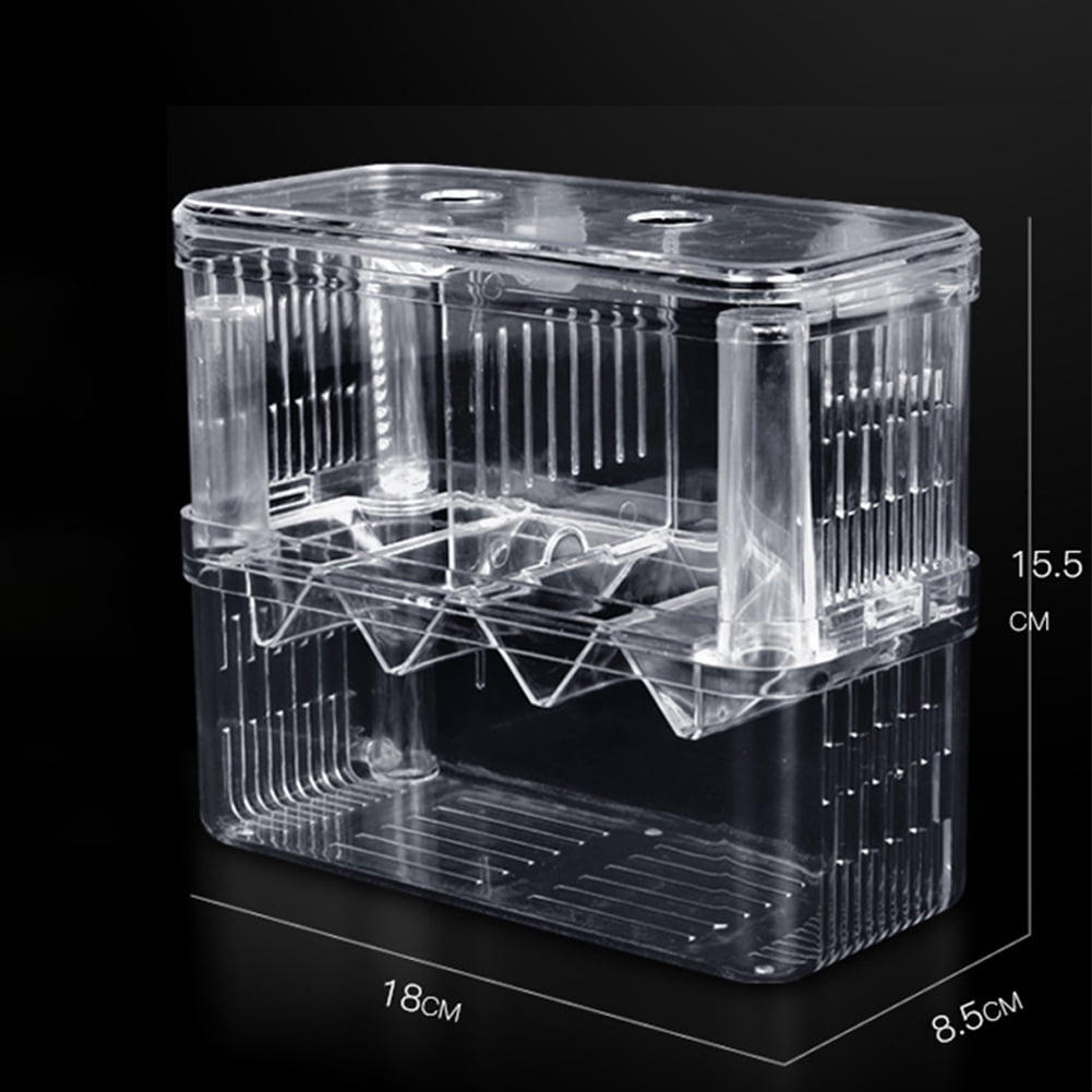 RONSHIN 3 Sizes Double-layer Clear Fish Breeding Isolation Box Aquarium ...