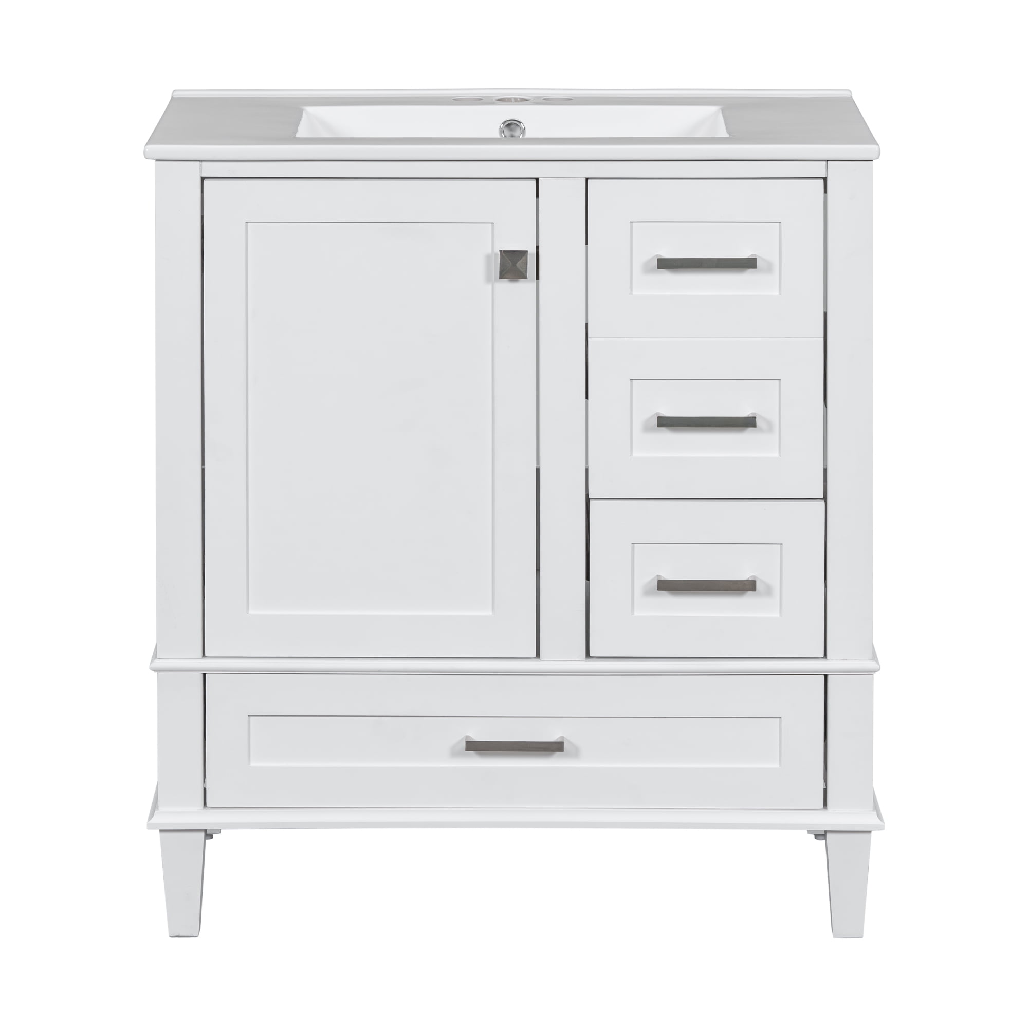 RONSHIN 30" Bathroom Vanity With Undermount Ceramic Sink, Modern ...