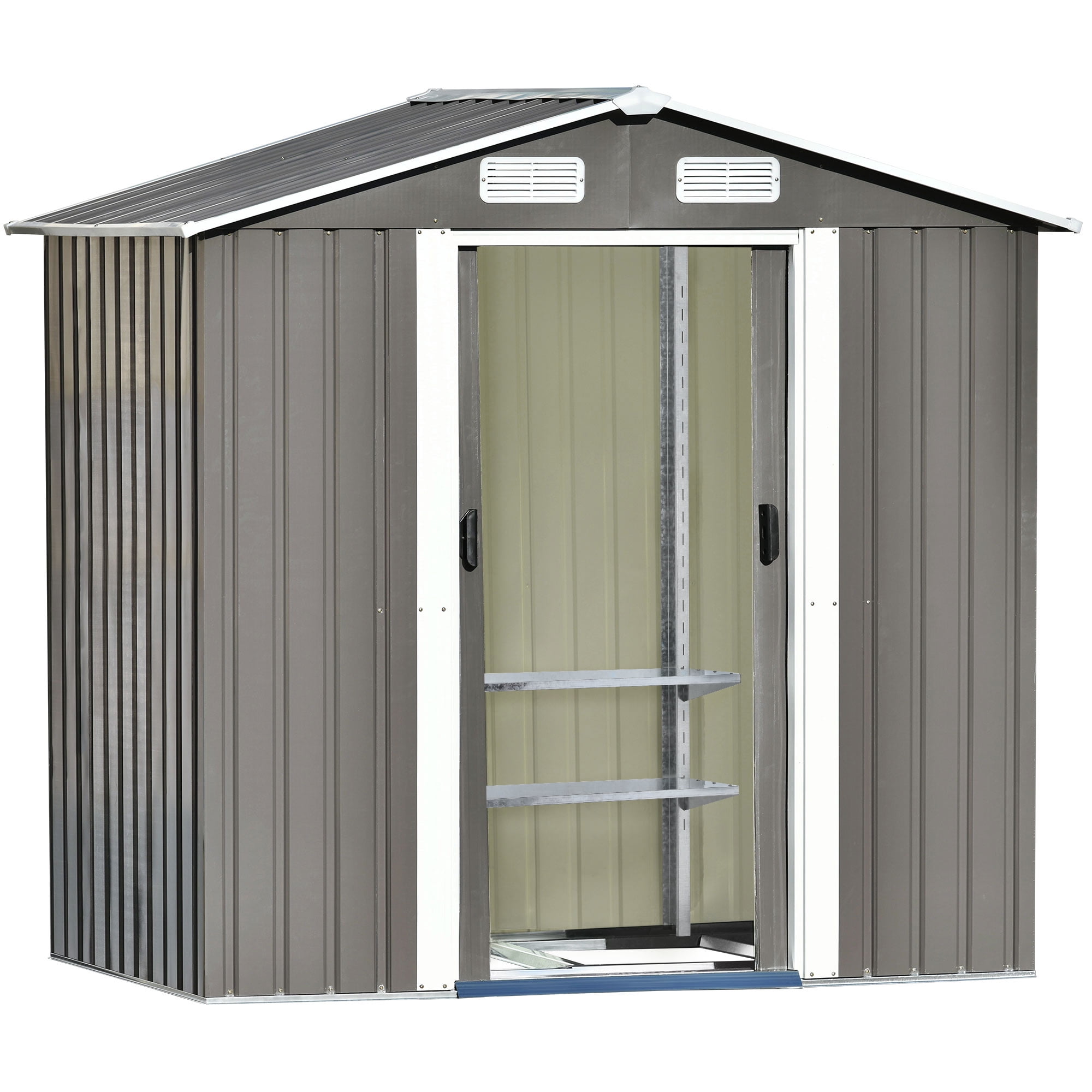RONSHIN 6ft X4ft Garden Shed with Adjustable Shelf Lockable Door ...