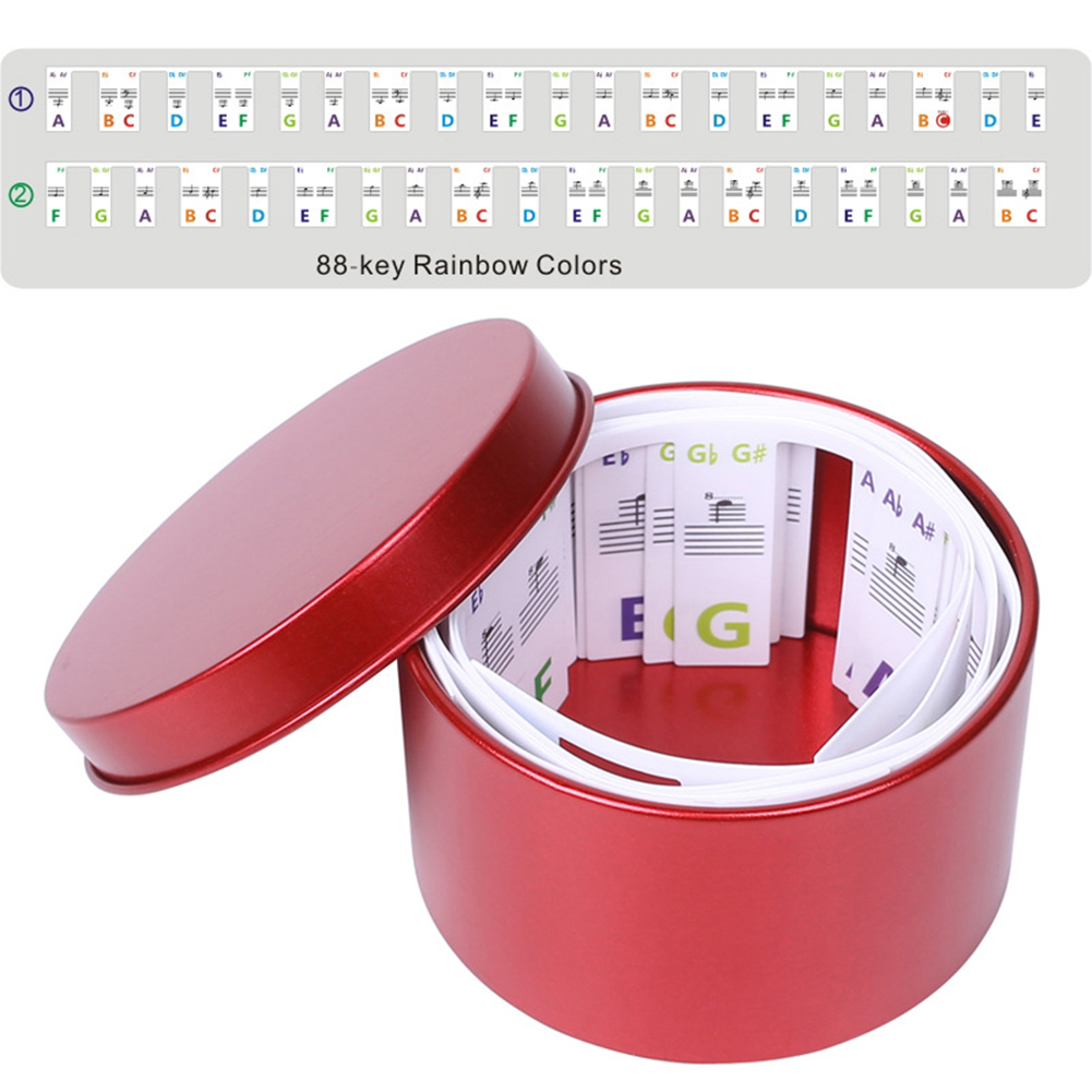 RONSHIN 88-key / 61-key Piano Keyboard Stickers Paste-free Removable ...