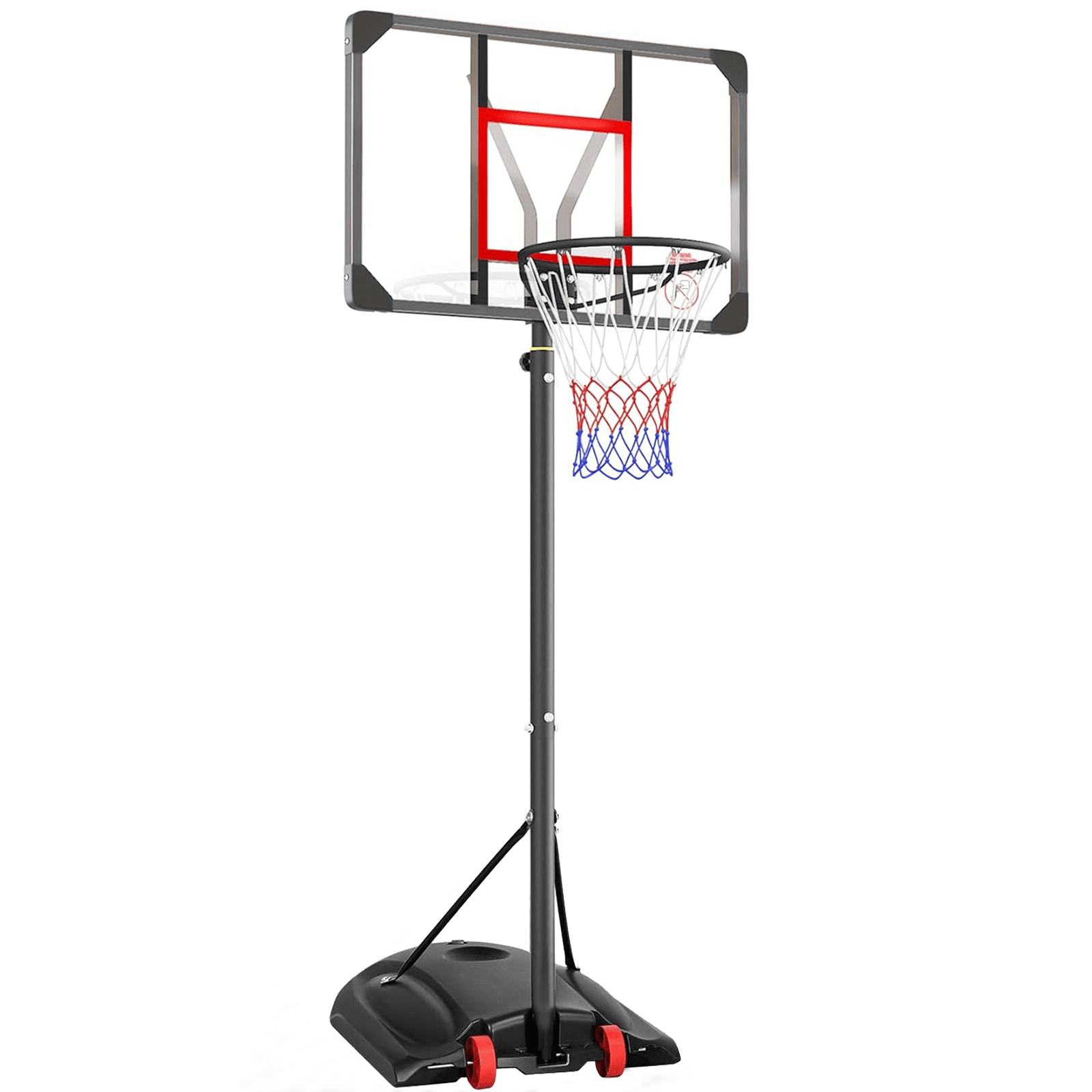 RONSHIN Adjustable Basketball System with 33" PE Backboard (Metal ...