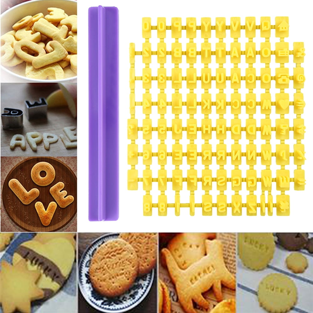 RONSHIN Alphabet Number Letter Baking Mould Cookie Biscuit Stamp ...
