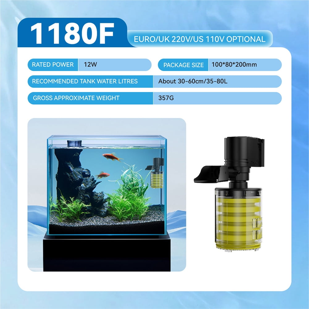 RONSHIN Aquarium Filter, Fish Tank Filters With Built-in Water Pump, 3 ...