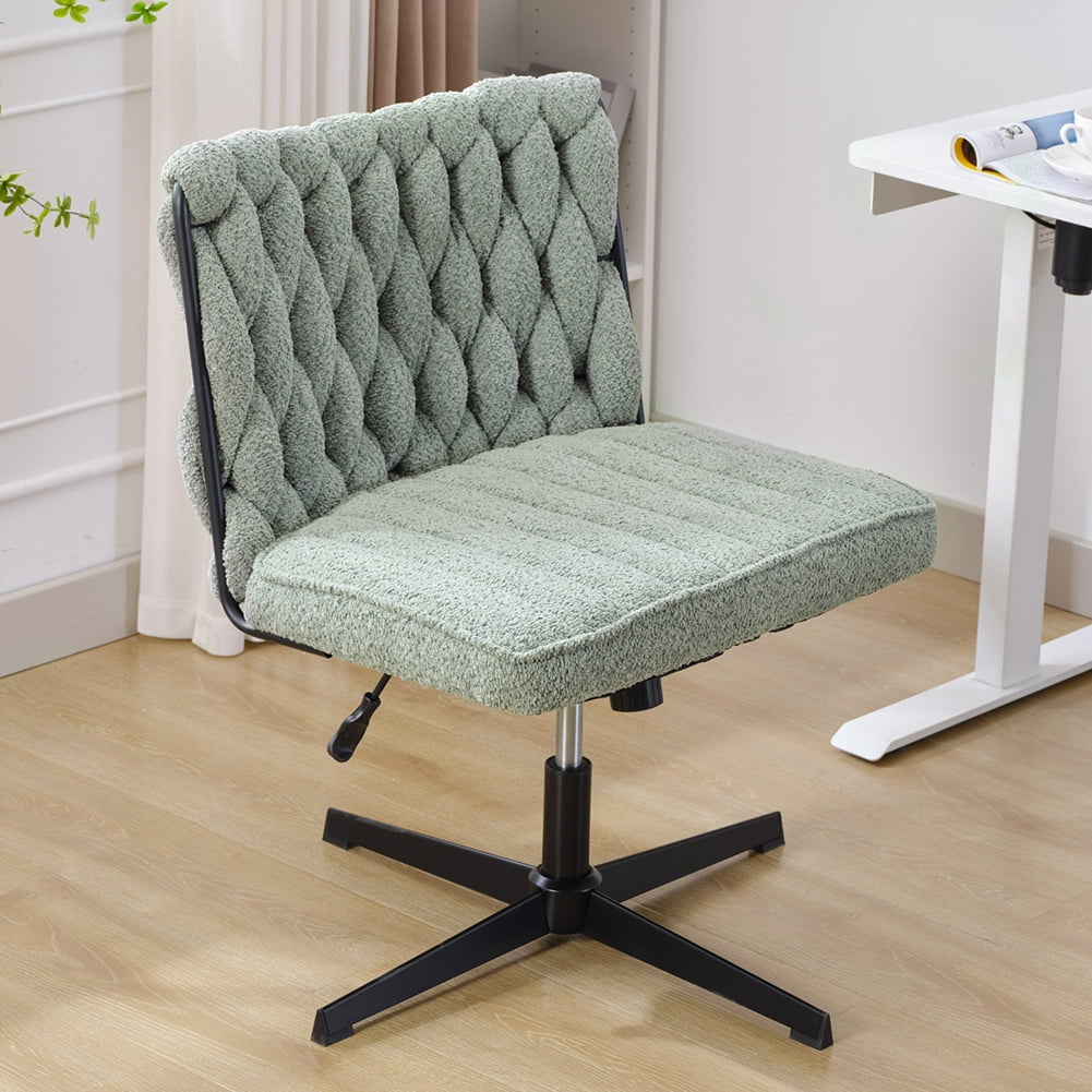 RONSHIN Armless Office Desk Chair Cross Legged Wide Adjustable Height ...