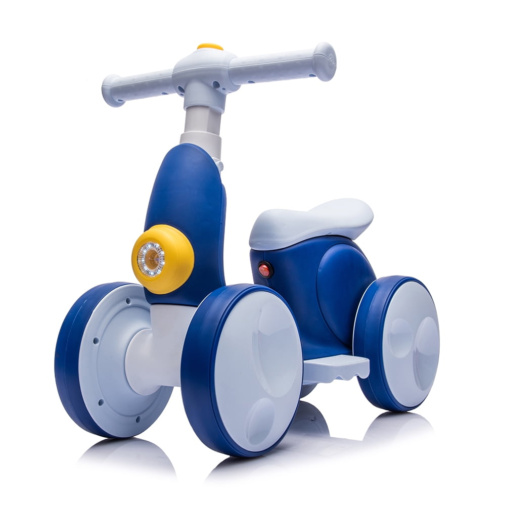 RONSHIN Baby Balance Walker Bike for Toddler,4 Wheels Electric Ride On ...