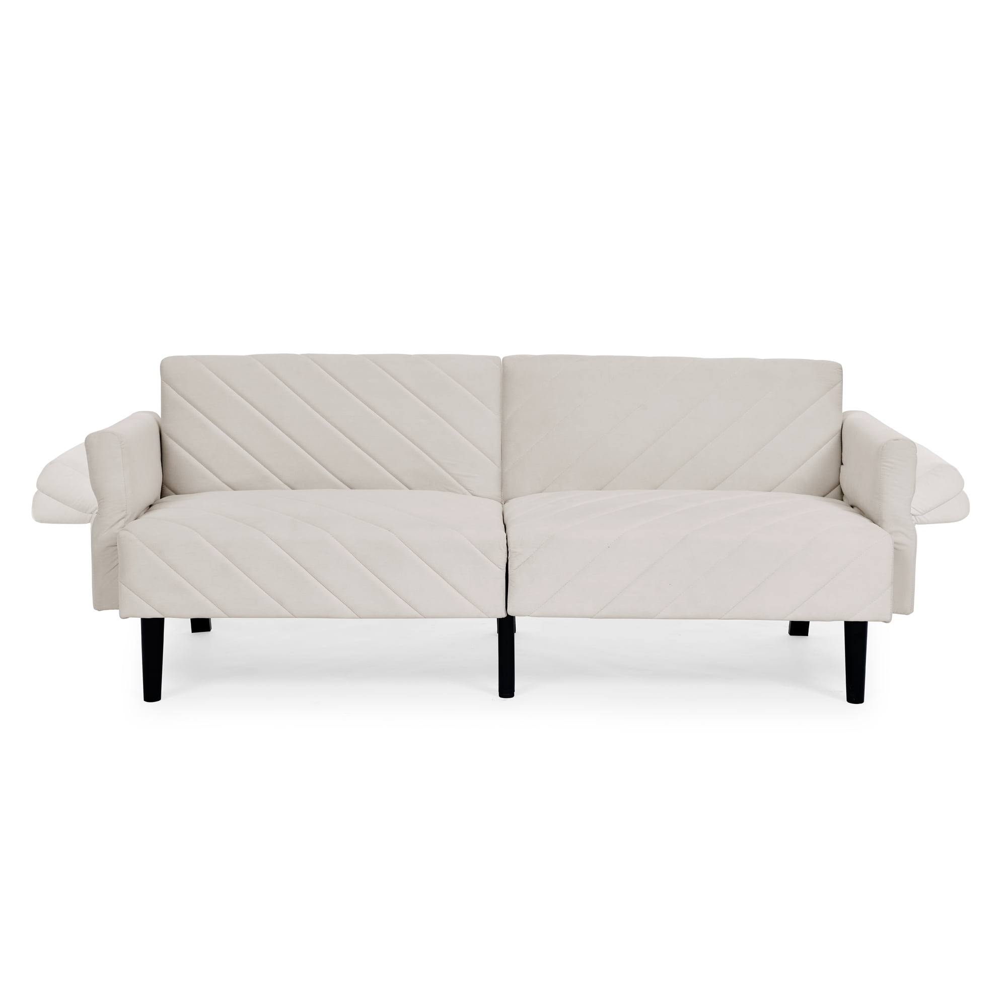 RONSHIN Convertible Futon Sofa Bed, Modern Foam Lounger Sofa With Multi ...