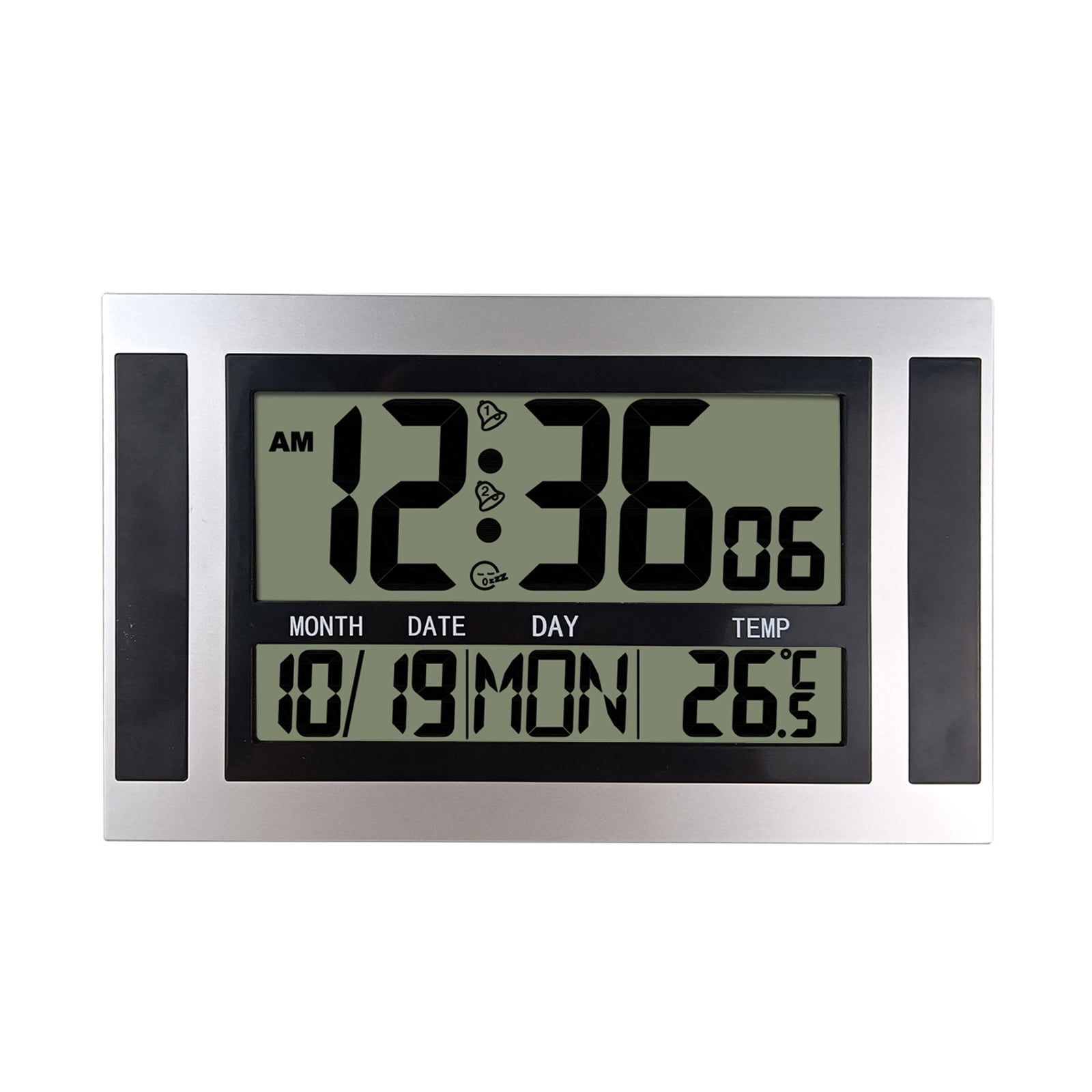 RONSHIN Digital Alarm Clock Battery Powered LCD High Definition Screen ...