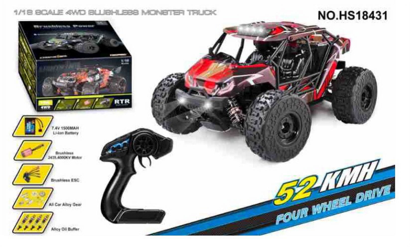 RONSHIN HS 18431 18432 Remote Control Car Brushless 1:18 Scale 4WD 52km ...