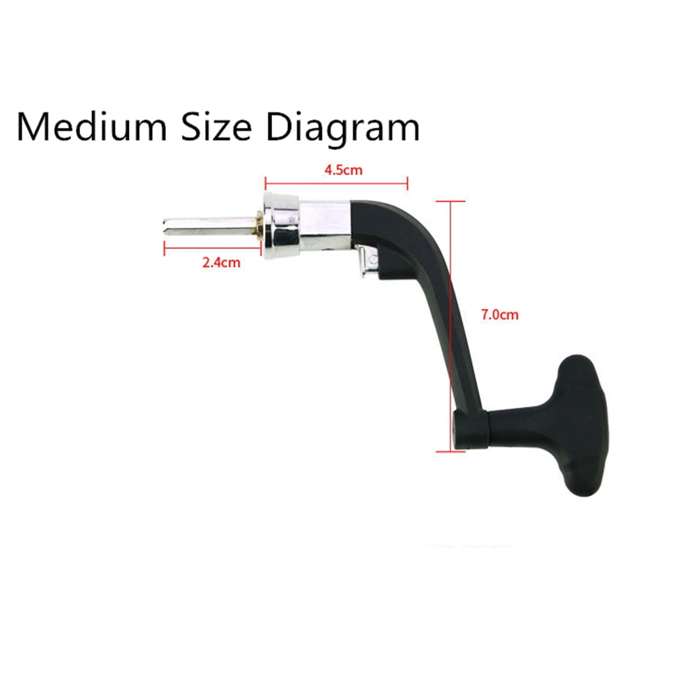RONSHIN Metal Spinning Reel Handle Replace Folding Rocker Arm Crank ...