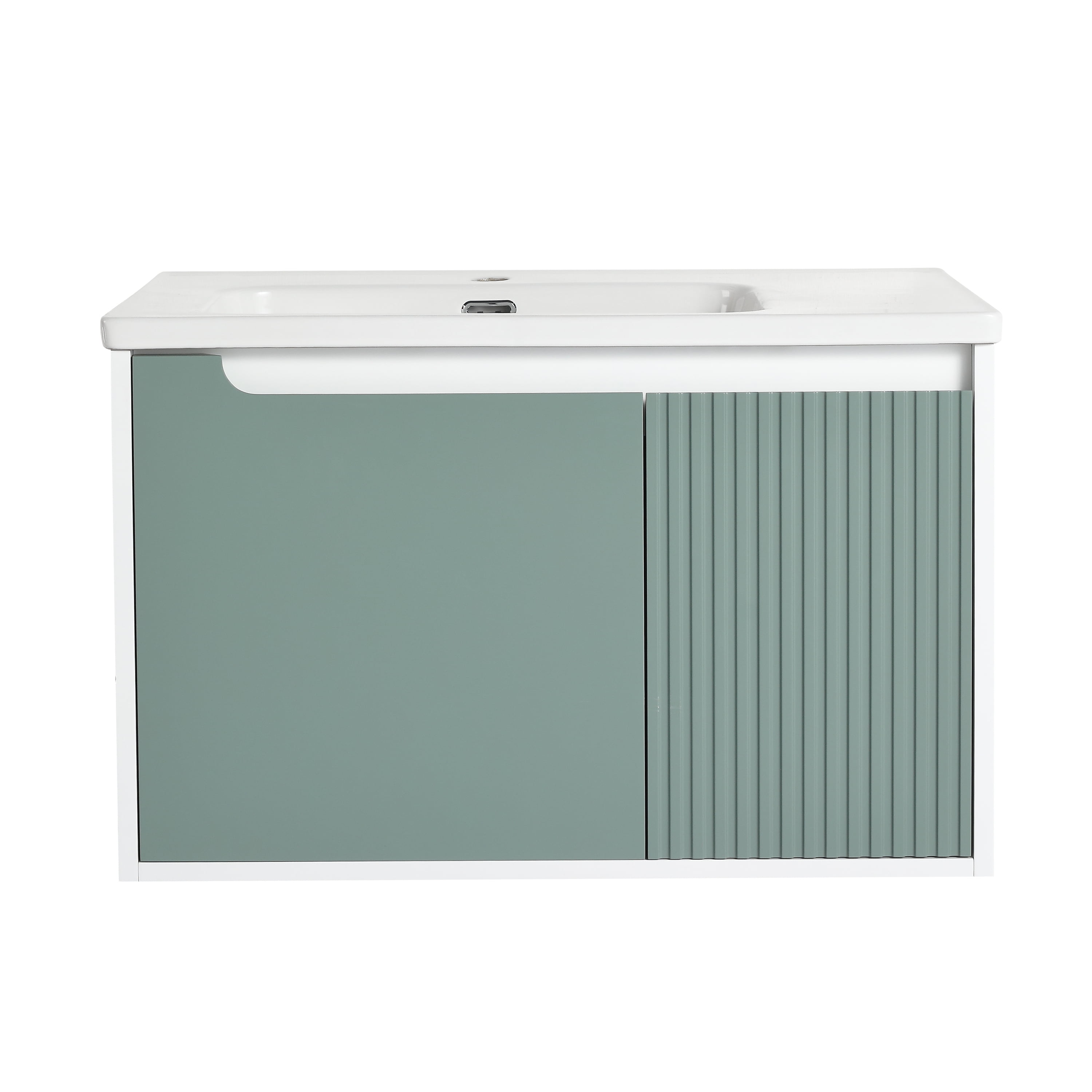 RONSHIN Modern Wall Mounted Bathroom Vanities with Sink Combo, Floating ...