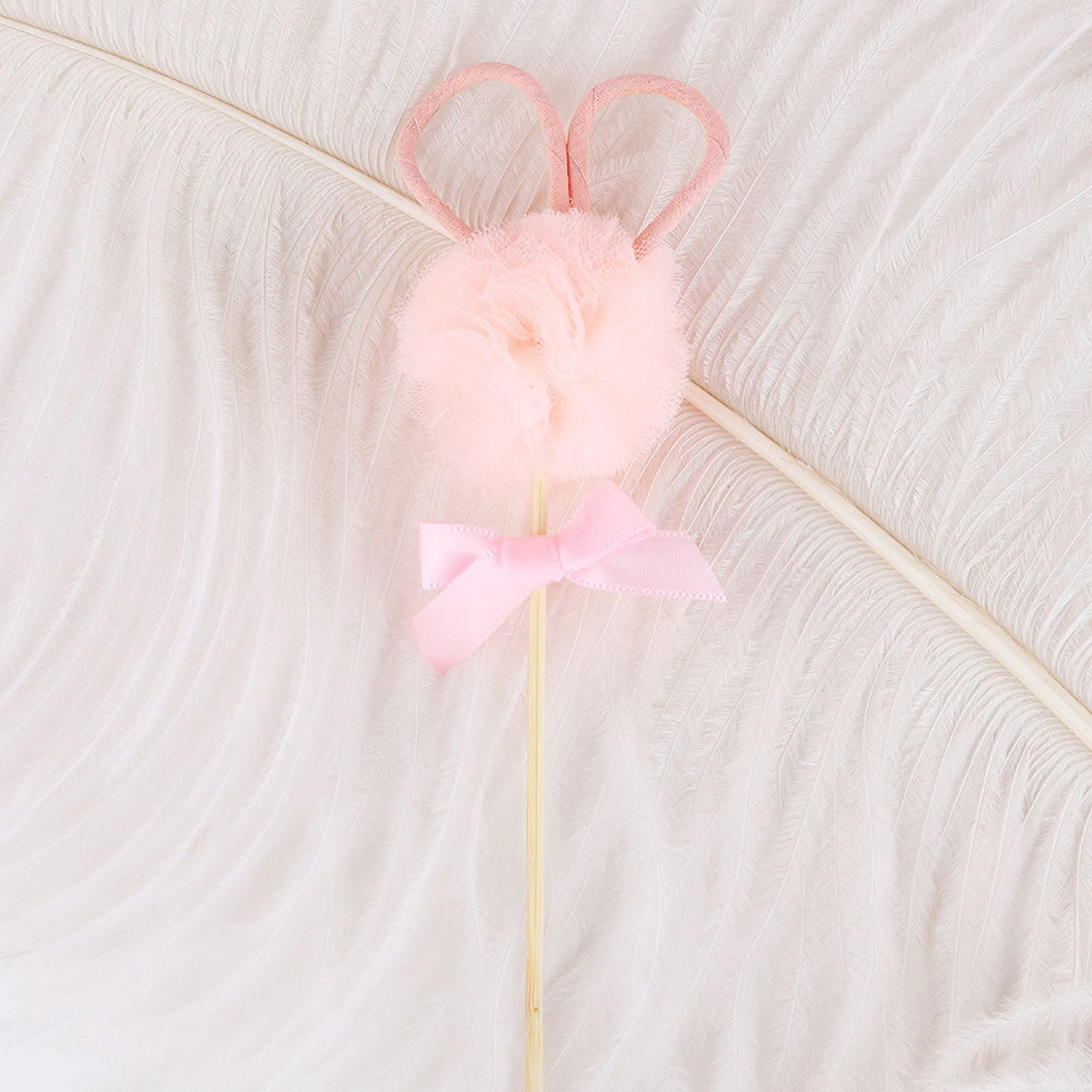 RONSHIN New Pink Bunny Ears Lace Cake Topper Rabbit's Ears Princess ...