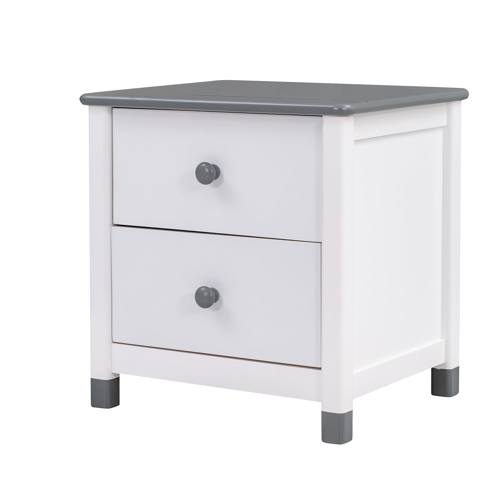 RONSHIN Nightstand With 2 Drawers for Kids, Solid Wood Bed Side Table ...