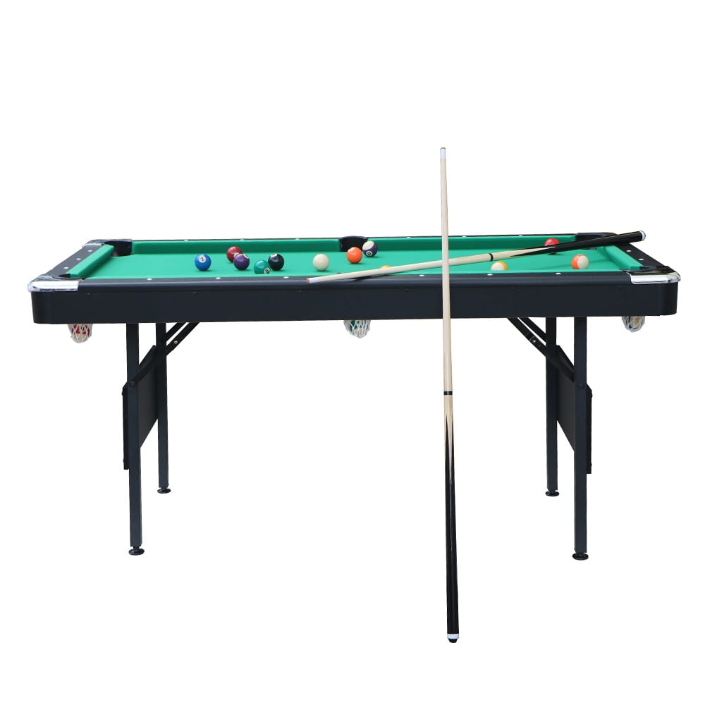 RONSHIN Portable Pool Table Kit with Billiard Balls Triangle Rack Chalk ...