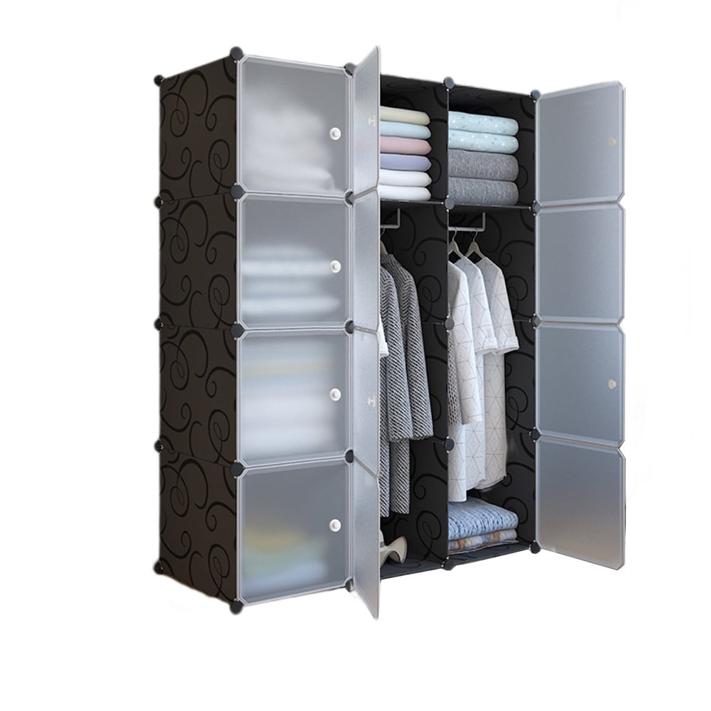 RONSHIN Portable Wardrobe Closet for Hanging Clothes,Stackable DIY ...