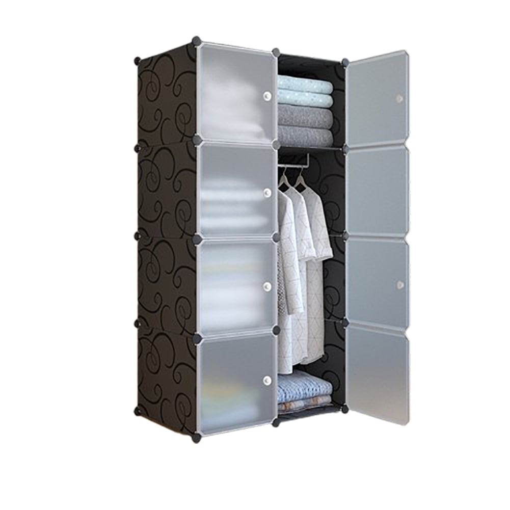 RONSHIN Portable Wardrobe Closet for Hanging Clothes,Stackable DIY ...