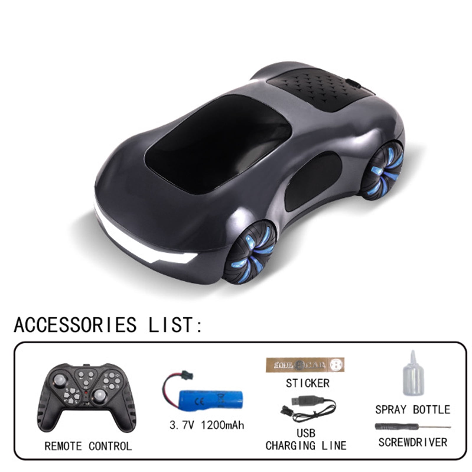 RONSHIN Remote Control Car Concept RC Toy Car With Dual Spray Light ...
