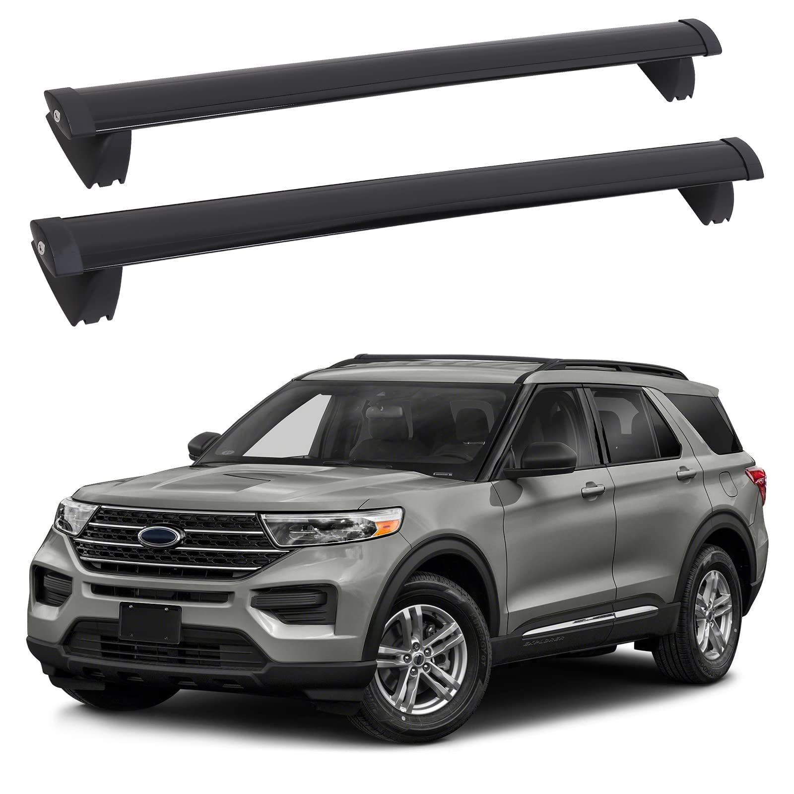 RONSHIN Roof Rack Cross Bars for 2011-2021 Grand Cherokee with Grooved ...