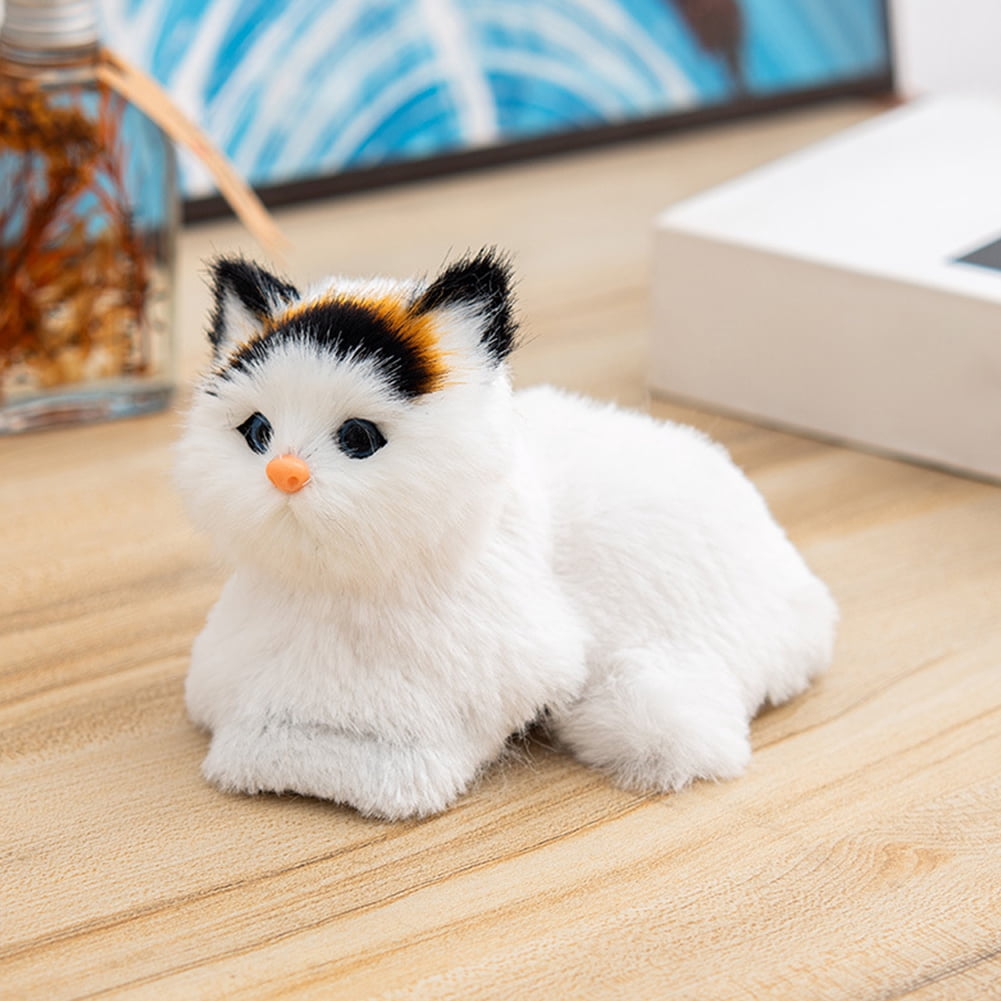 RONSHIN Simulation Cat Plush Toys Soft Stuffed Kitten Plush Doll With ...