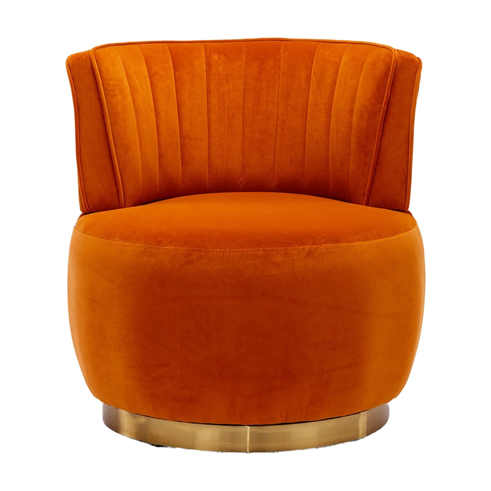 RONSHIN Swivel Barrel Accent Sofa Chair with Hardwood Frame Wide ...