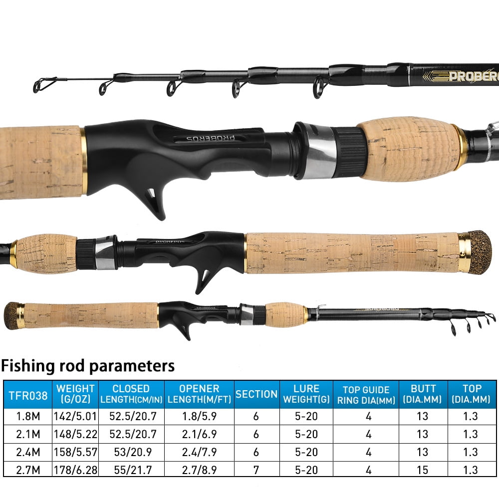RONSHIN Telescopic Fishing Rod,M Ton Stream Rod,6-7 Sections Spinning ...
