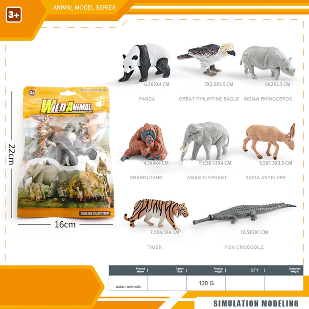 RONSHIN Wild Animals Figures Toys Wild Farm Animals Playset Cute ...