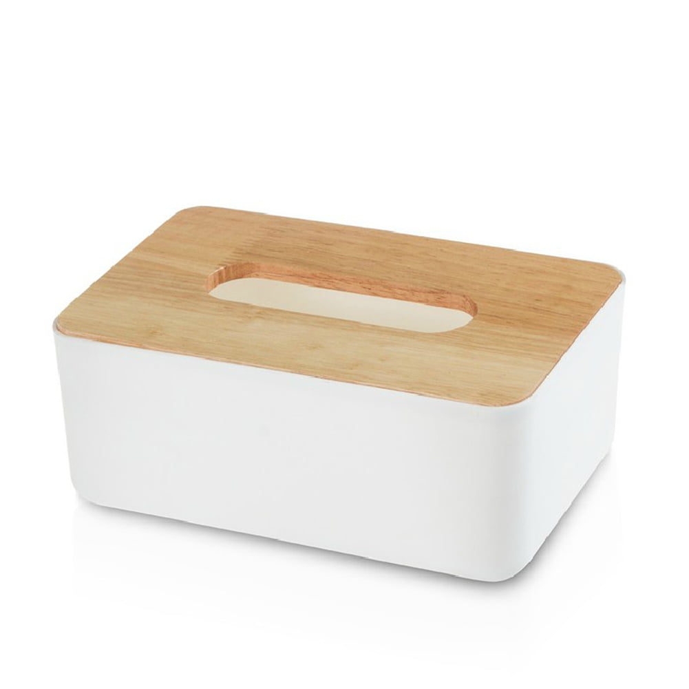 RONSHIN Wooden Tissue Box Multifunctional Facial Tissue Dispenser Box ...