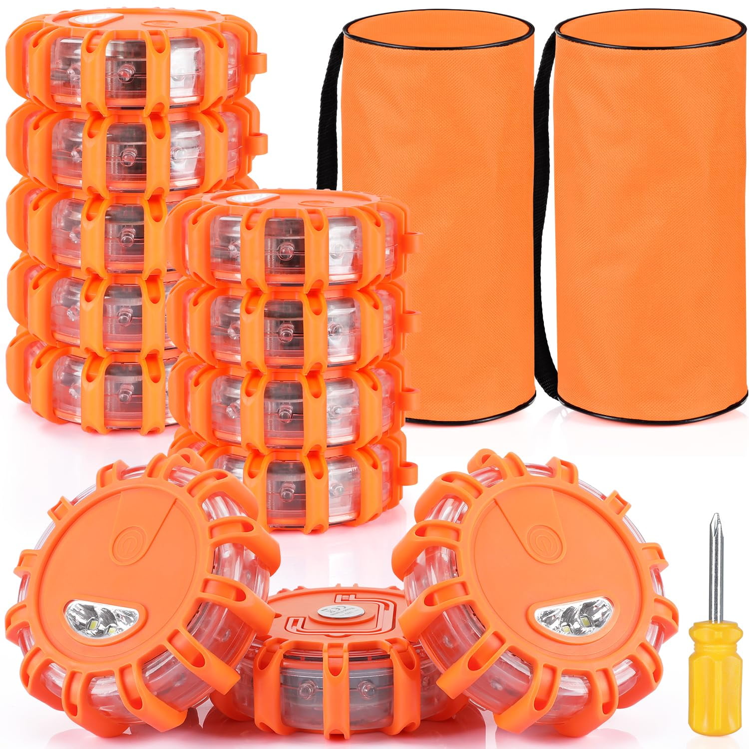 RONSTA 12 Pack LED KEF16 Road Flare Car Emergency Safety Kit, Warning ...