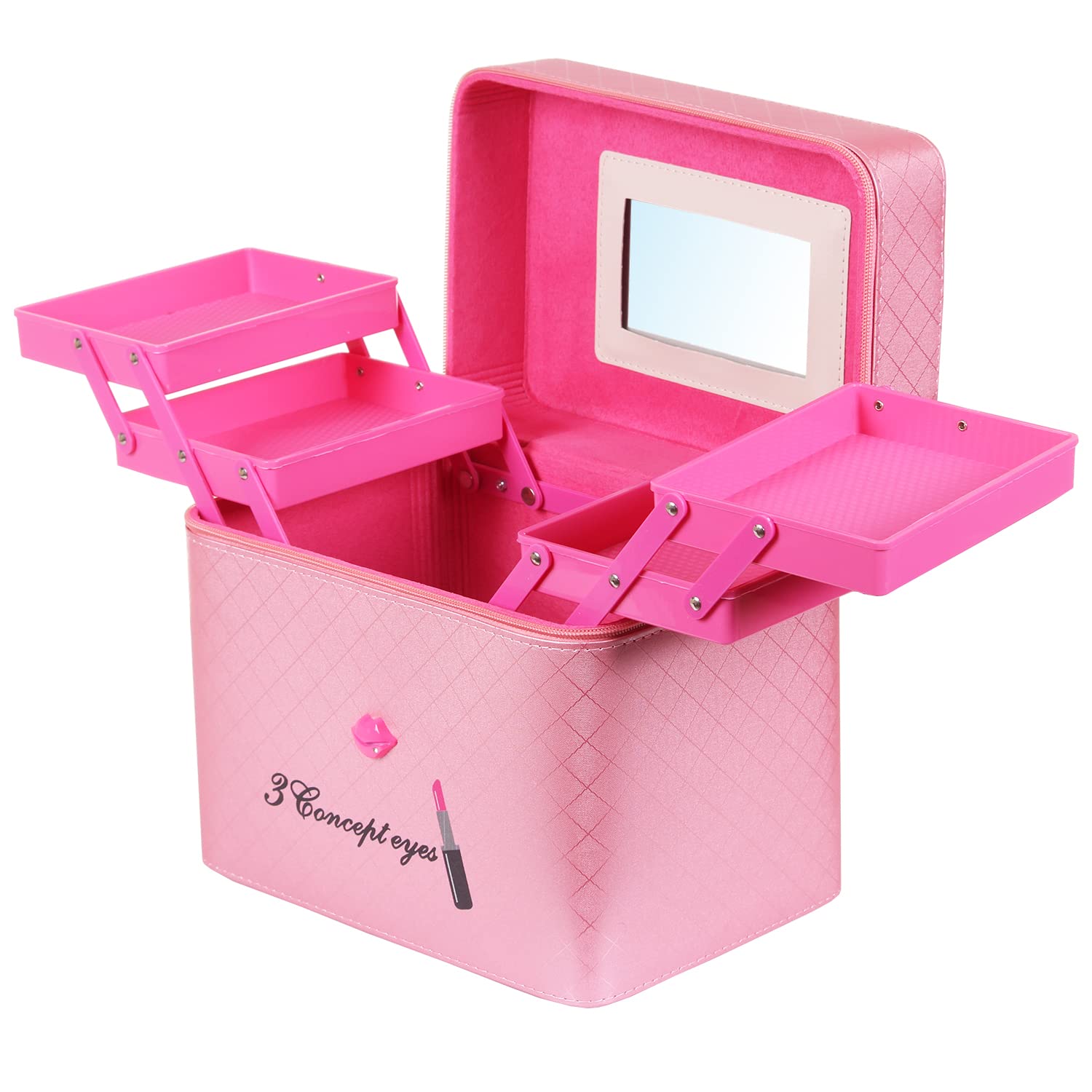 RONTENO 18 Cms Makeup Vanity Box and Cosmetic Travel Bag for Women and ...