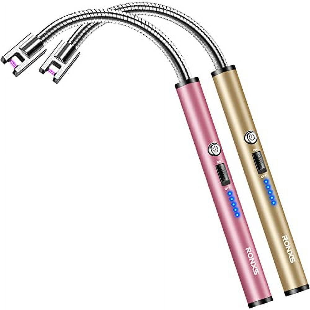 RONXS Lighter Electric Lighter Rechargeable Arc USB Candle Lighters ...