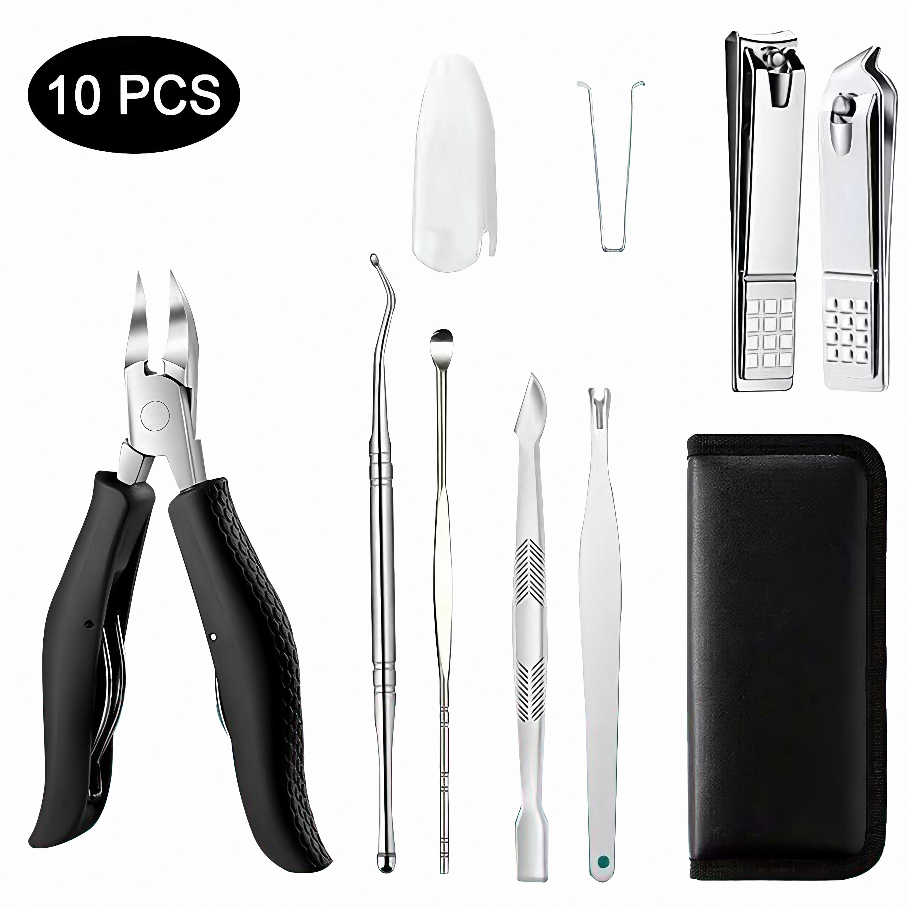 RONY 10PCs Podiatrist Nail Clipper Set - Stainless Steel Fingernail ...