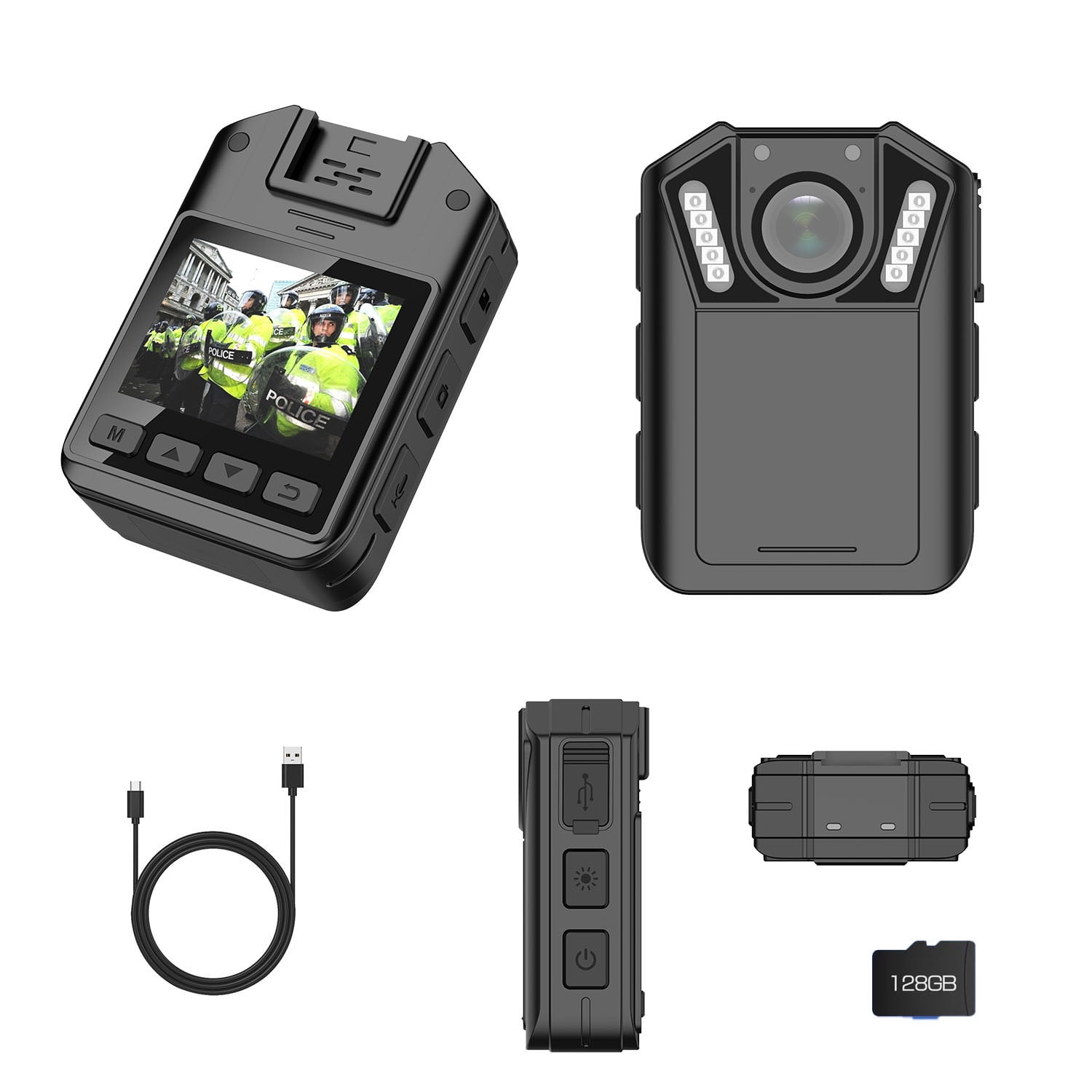 RONY 1440P HD Mini Body Camera 128GB - Wearable Police Camcorder with ...