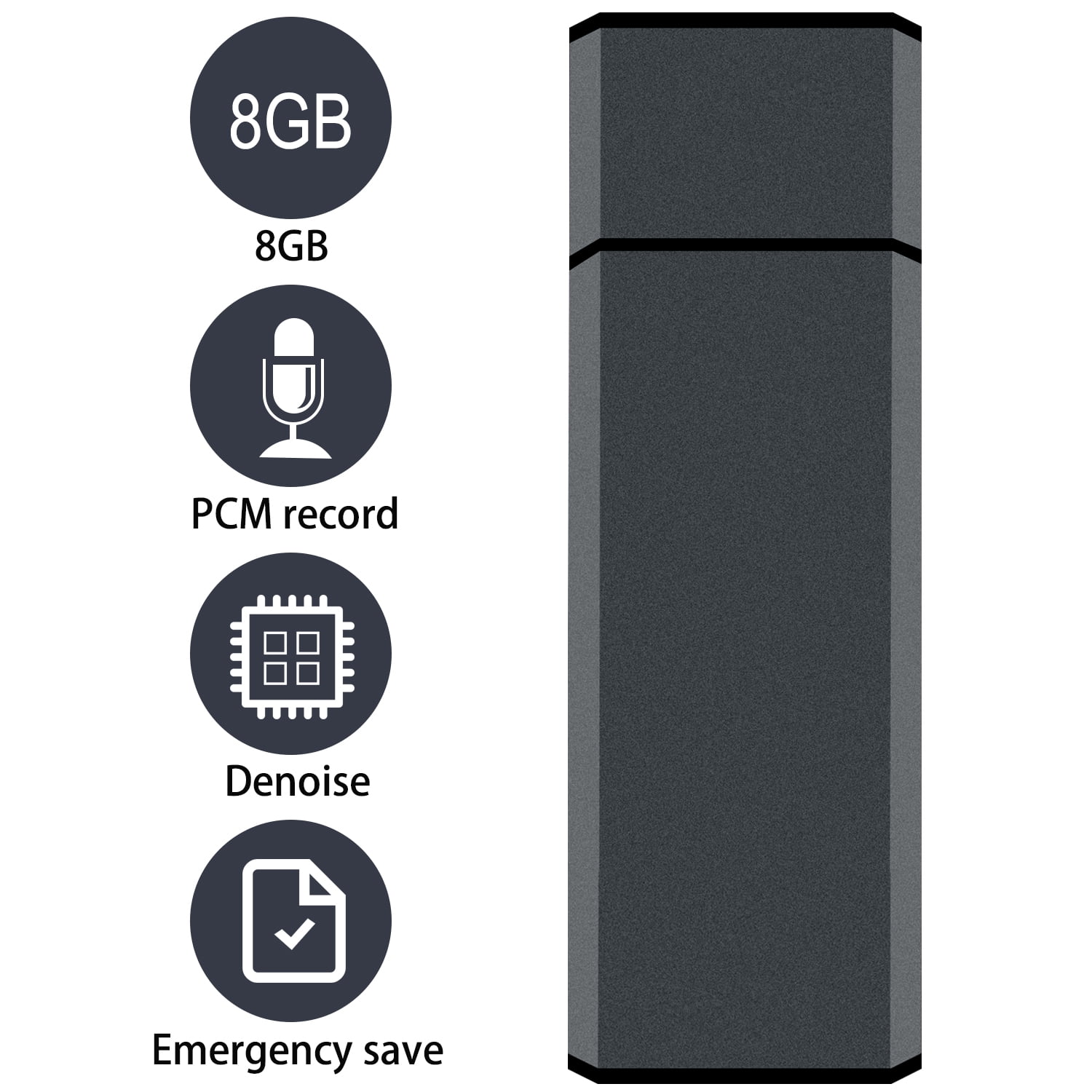 RONY 32GB Digital Voice Recorder - One Click Mini Recording Device with ...