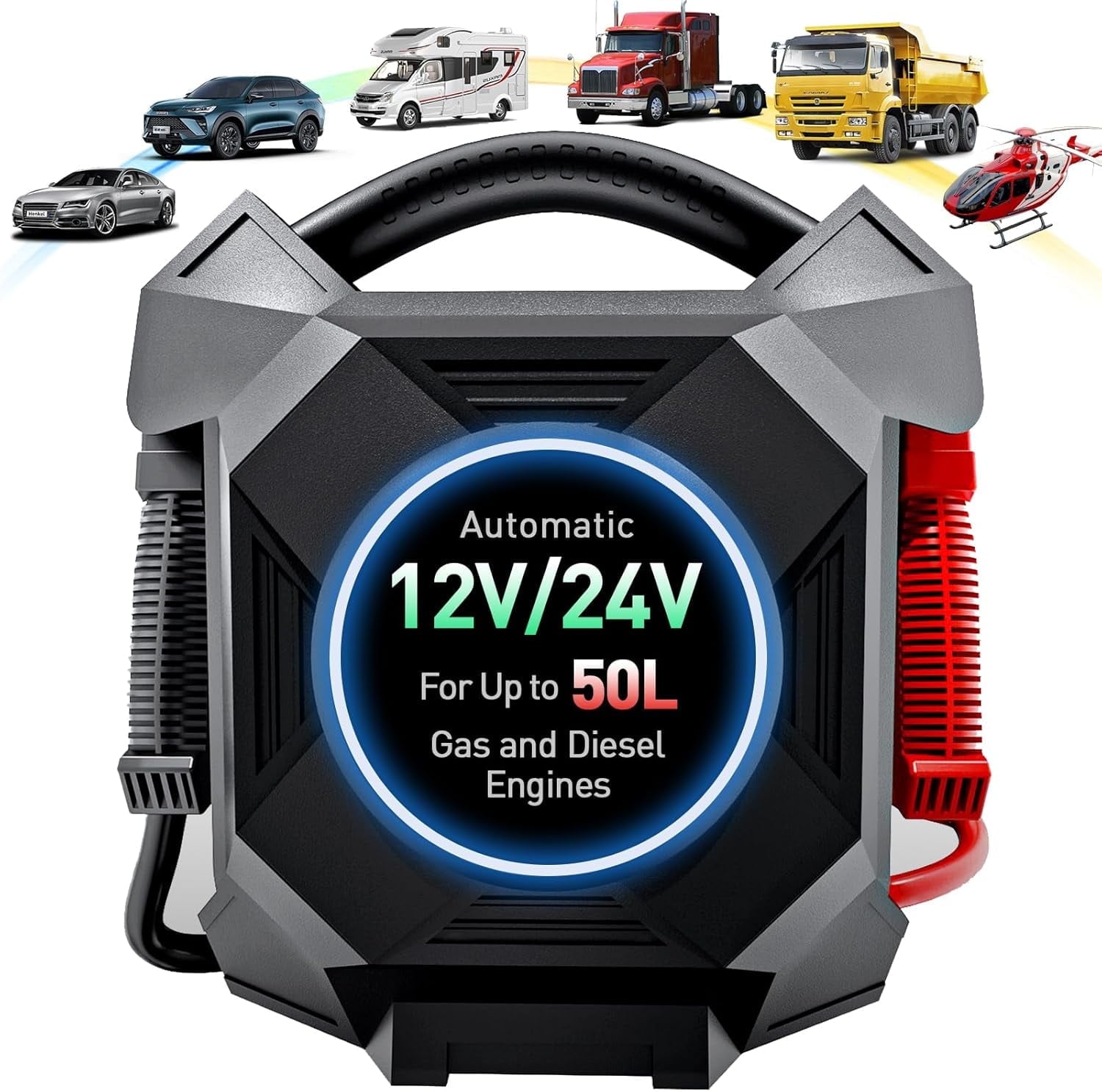 RONY Car Jump Starter, 30000A Peak 64000mAh Battery Jump Starter, 12V ...