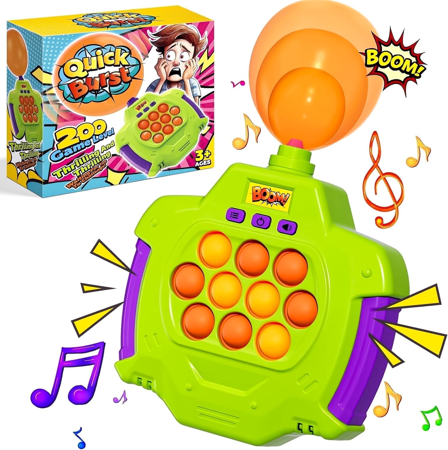 RONY Fast Push Bubble Game with Balloon for Kids Adults, Quick Push Toy ...
