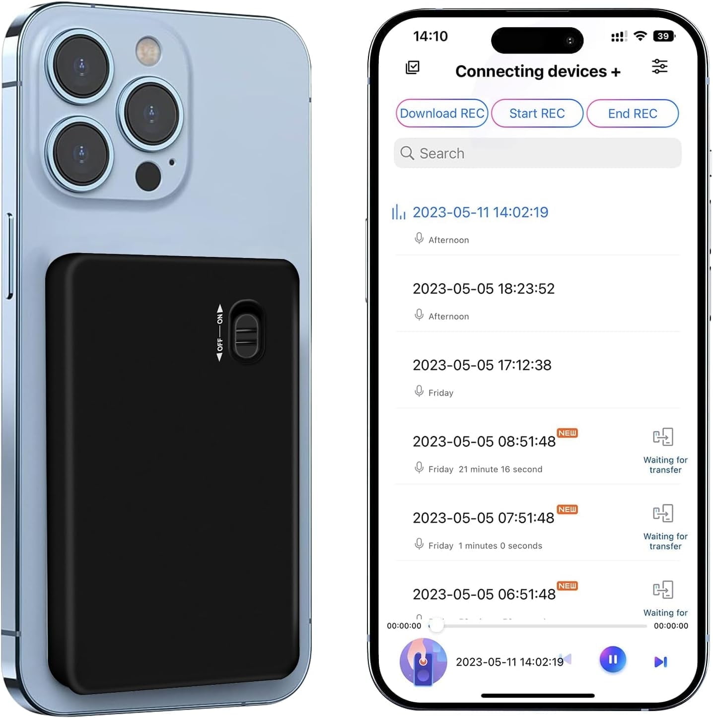 RONY Portable 64GB Digital Voice Recorder - Recording Device with ...