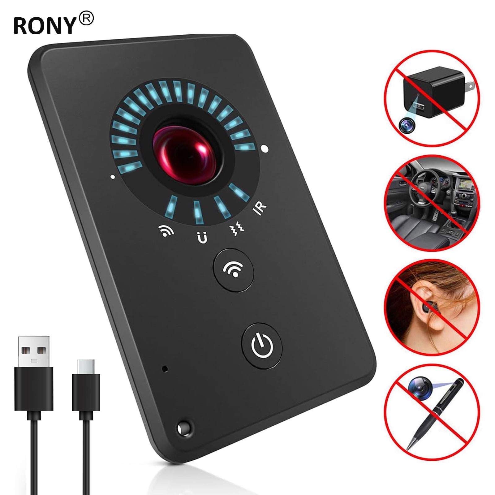 RONY Ultra-thin Anti-Spy Camera Detector: Hidden Camera Detectors Bug ...